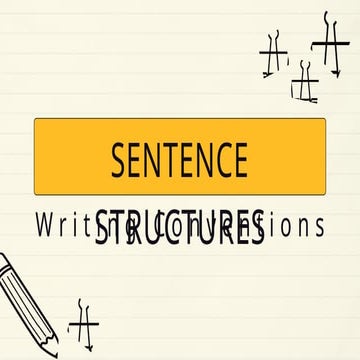 Sentence Structure Practice Presentation in Green and Yellow Doodle ...