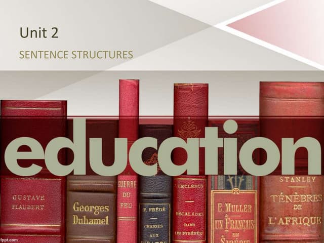 Sentence structure powerpoint | PPT