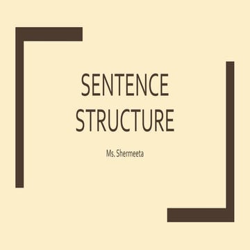 Sentence structure | PPT