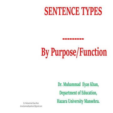 Sentence types by function | PPTX