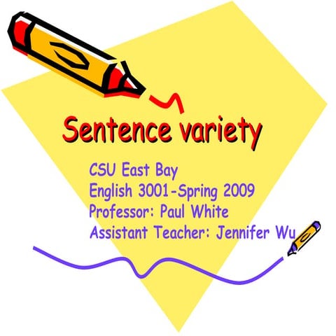 Sentence Variety | PPT