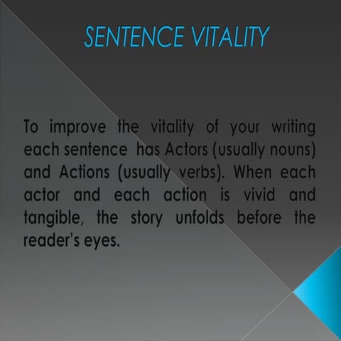 Sentence vitality | PPTX | Travel