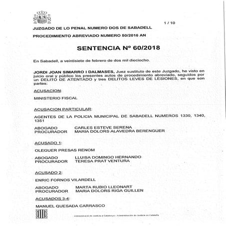 Sentencia cas Bemba Sabadell | PDF