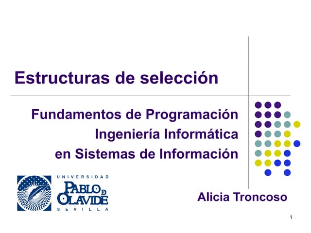 Estructuras de control selectivas para uas | PPTX