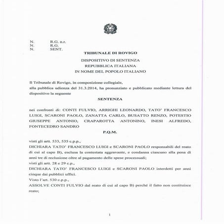 Sentenza Porto Tolle | PDF