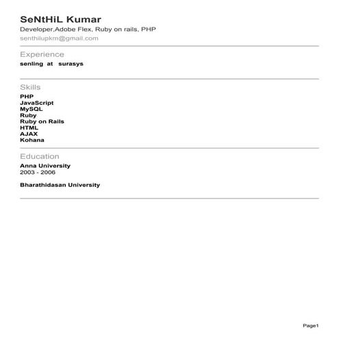 Senthil kumar | PDF
