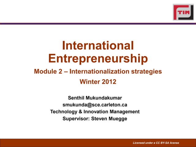 Global entry strategies | PPT