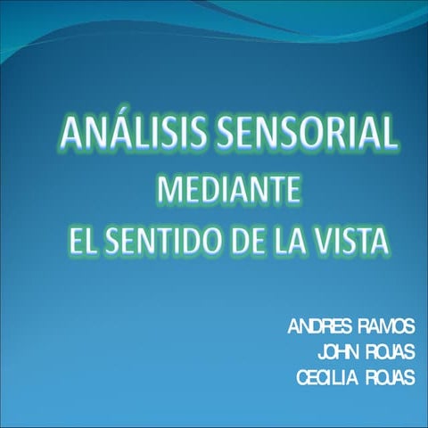 Sentido De La Vista Exposicion Complete | PPT