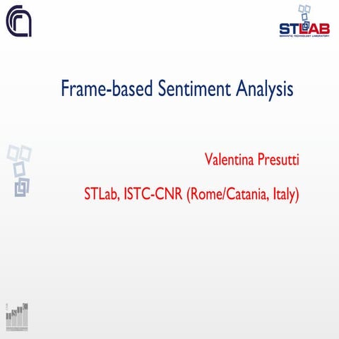 Frame-based Sentiment Analysis with Sentilo | PPT