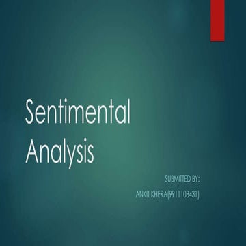 Sentimental analysis | PPTX