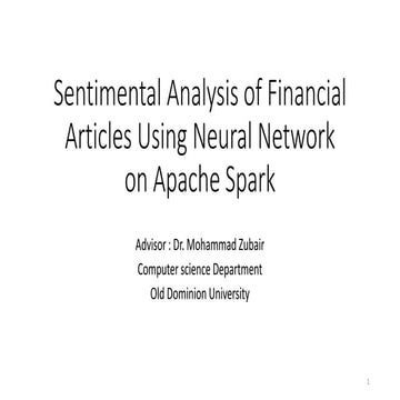 Sentimental analysis of financial articles using neural network | PPT