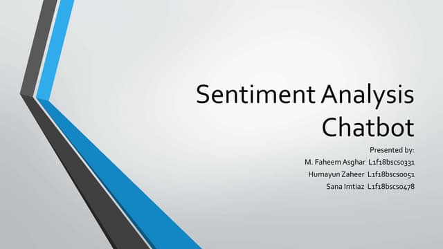 Sentiment Analysis Chatbot Project Bscs Pptx