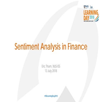 NUS-ISS Learning Day 2018- Sentiment analysis in finance | PPT