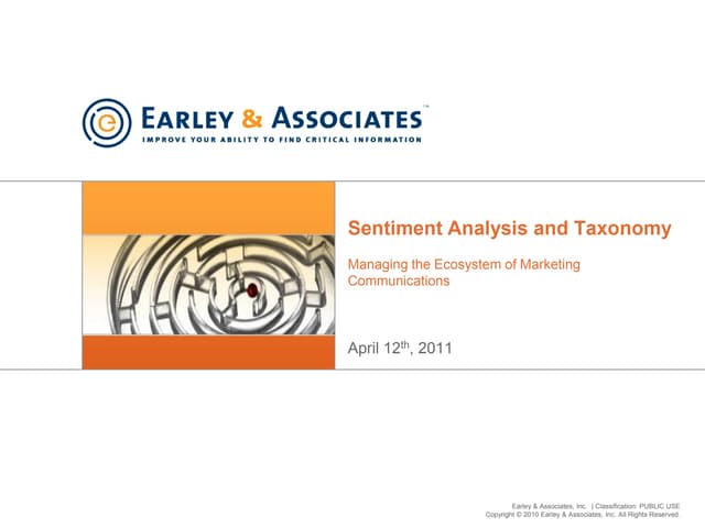 Sentiment Analysis Taxonomyapr 12 2011 Pdf