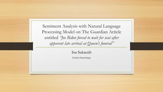 Sentiment Analysis With Natural Language Processing Model On Pptx