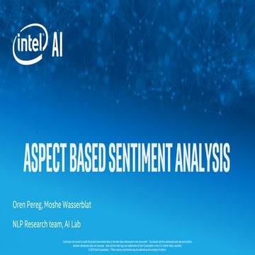 Intel® AI: Aspect Based Sentiment Analysis | PDF