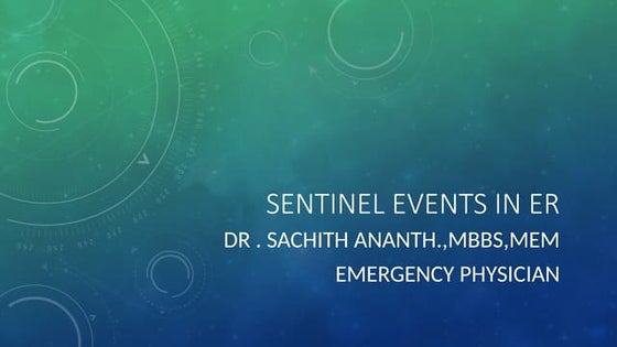 Sentinel Events | PPTX