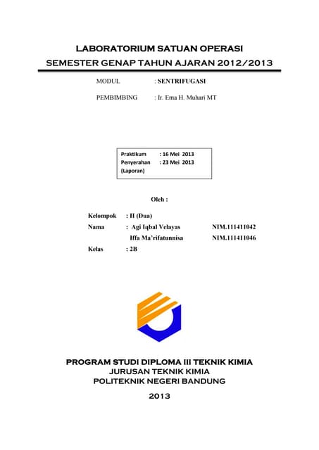 Centrifuge (Fungsinya,Jenisnya,dan kalibrasinya) | PPTX