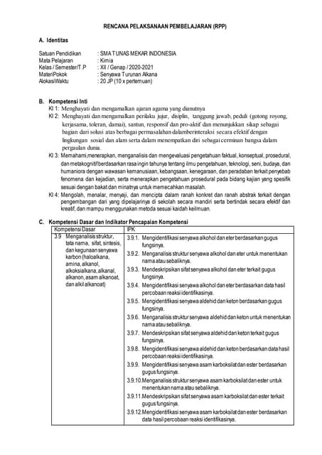 Silabus. kurikulum merdeka. Mata pelajaran kimia | DOCX