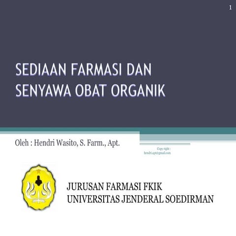 Senyawa obat-organik-fix | PPT