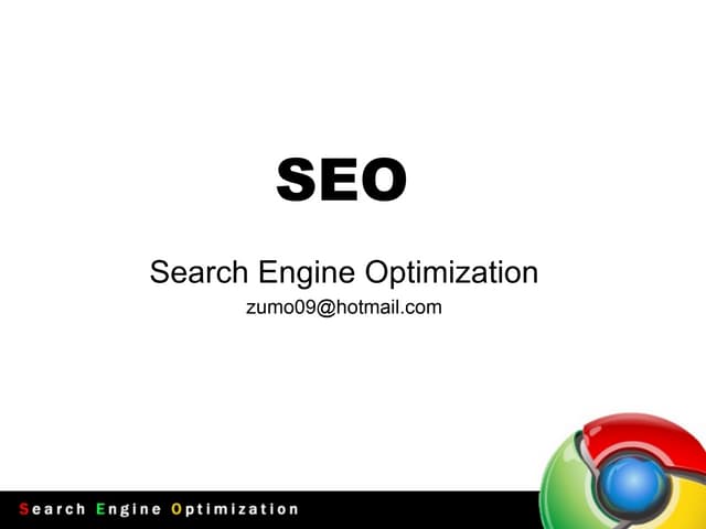 Search Engine Optimization Tutorial