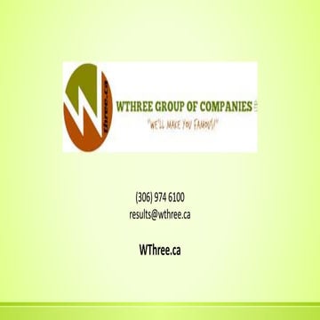 Wthree Group of Companies Ltd. SEO PowerPoint | PPTX