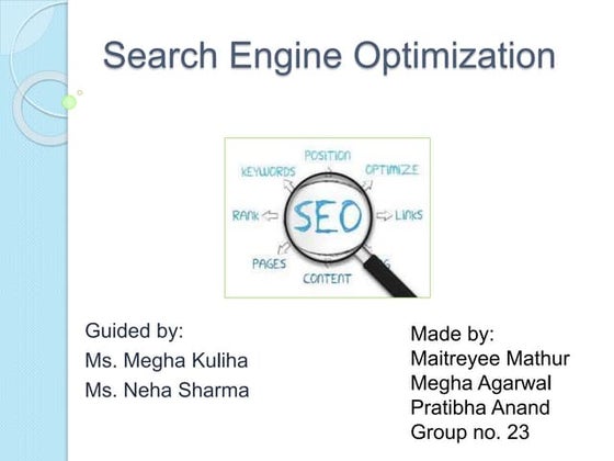 Search Engine Optimization ppt | PPT
