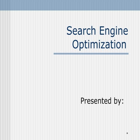 Tips to create seo strategy | PPT