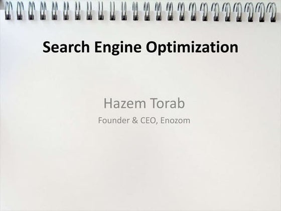 Search Engine Optimization Tutorial | PPT
