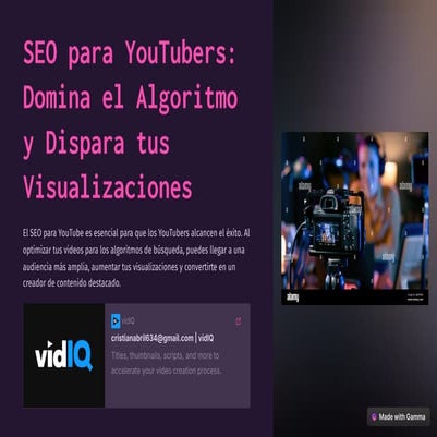 SEO para youtuber domina el algoritmo y dispara tus visualizaciones. | PDF