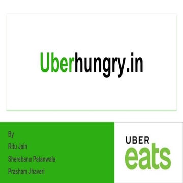 Uber Eats Blog - Search Engine Optimization | PPTX