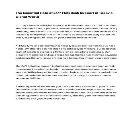 The Essential Role of 24/7 Helpdesk Support in Today's Digital World ...