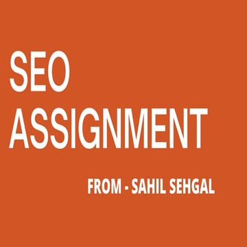 Seo Assignment | PDF