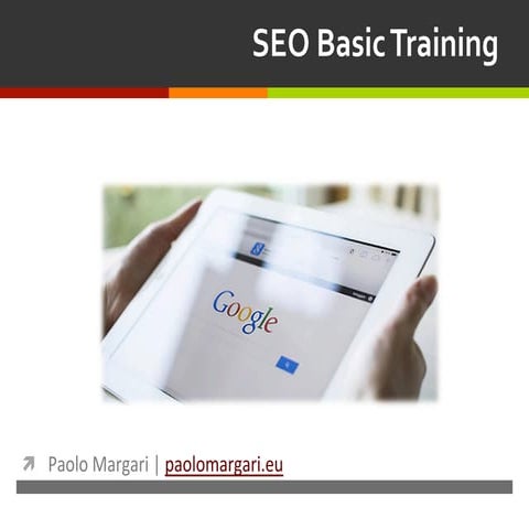 Search Engine Optimisation - SEO basic training | PDF