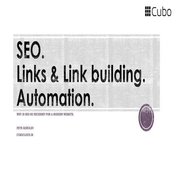 SEO. Links & Link building. Automation. | PDF