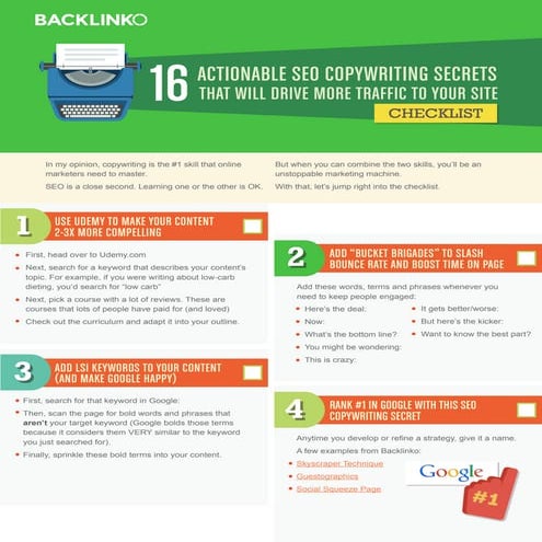 Seo copywriting checklist_backlinko | PDF
