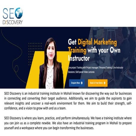 Digital Marketing Internship Program in India | PPT