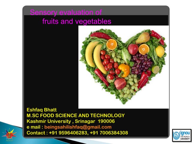 Descriptive analysis for sensory evaluation | PPTX