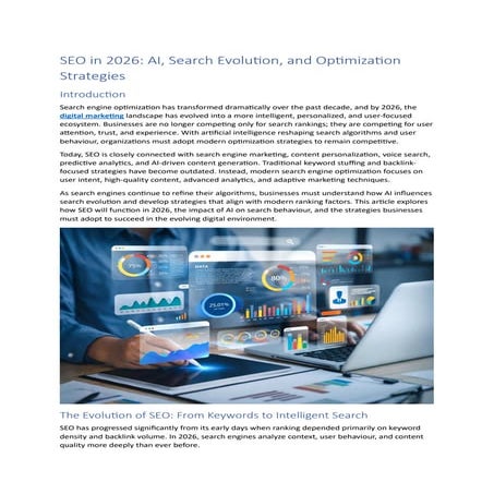 SEO in 2026: AI, Search Evolution, and Optimization Strategies | PDF