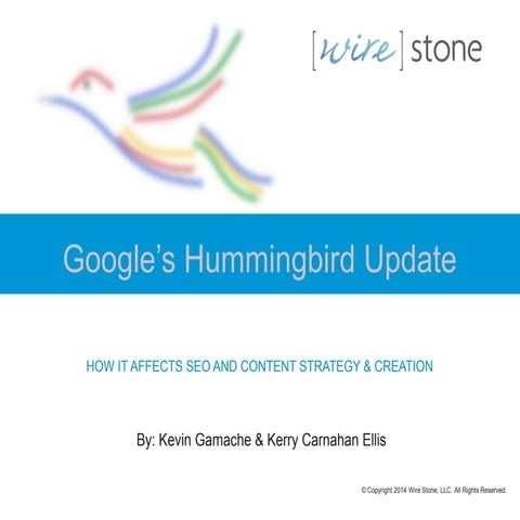 Google Hummingbird Update & Content Strategy | PPT