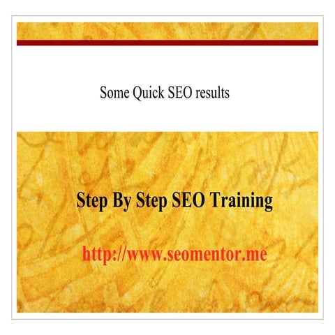 SEO Training | PPT | Internet | Computing