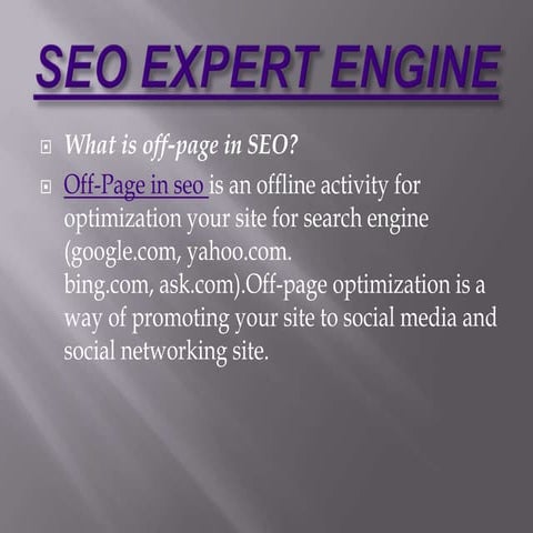 SEO Off page | PPTX