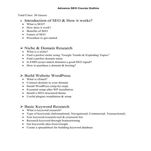 SEO - Search Engine Optimization Training Module | PDF