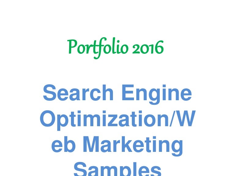 Seo portfolio 2016