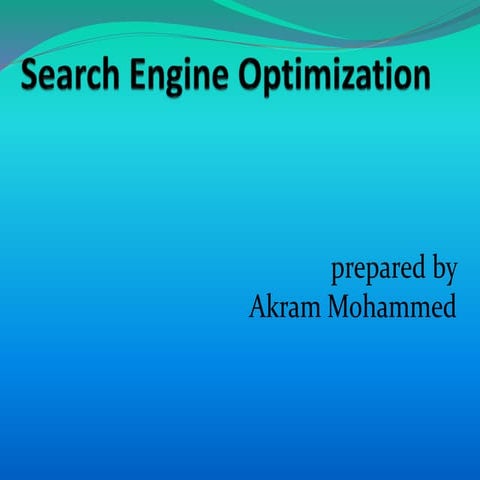 search engine optimization ppt | PPTX