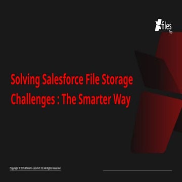 Solving Salesforce File Storage Challenges : The Smarter Way | PPTX