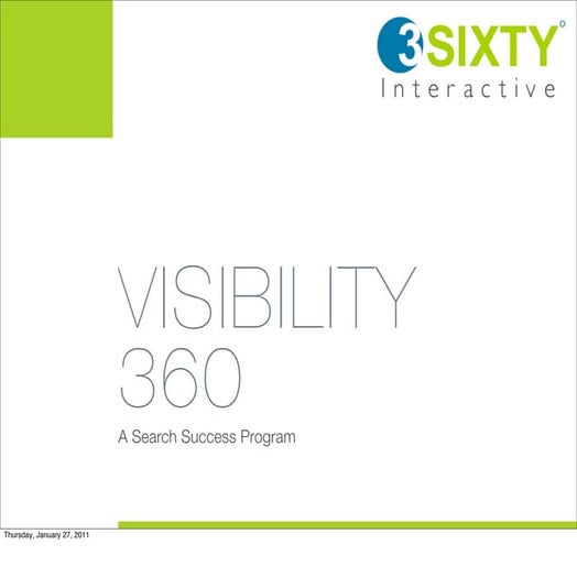 Visability 360: A Search Success Program | PPT
