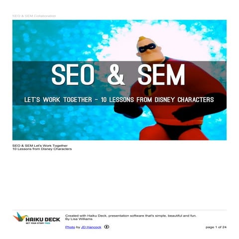 SEO & SEM Collaboration - Let's Work Together: What Disney Characters ...
