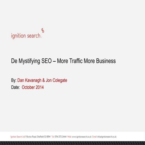 Ignition Search - "Demystifying SEO" | PPT