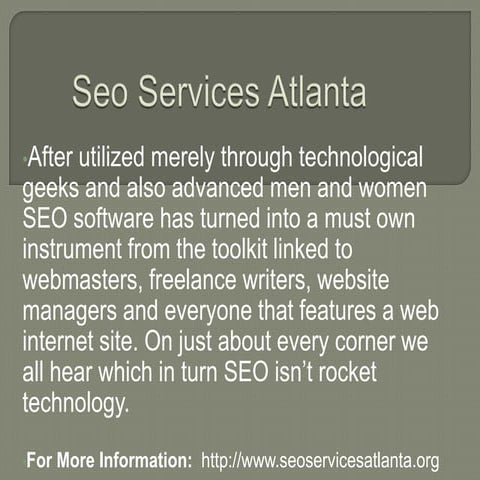 Seo services atlanta | PPTX | Internet | Computing